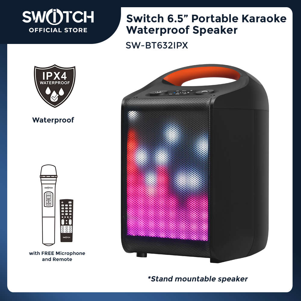 Switch Double 6.5" Portable TWS Bluetooth Superbass Stereo Speaker with FREE 1 Wireless ...