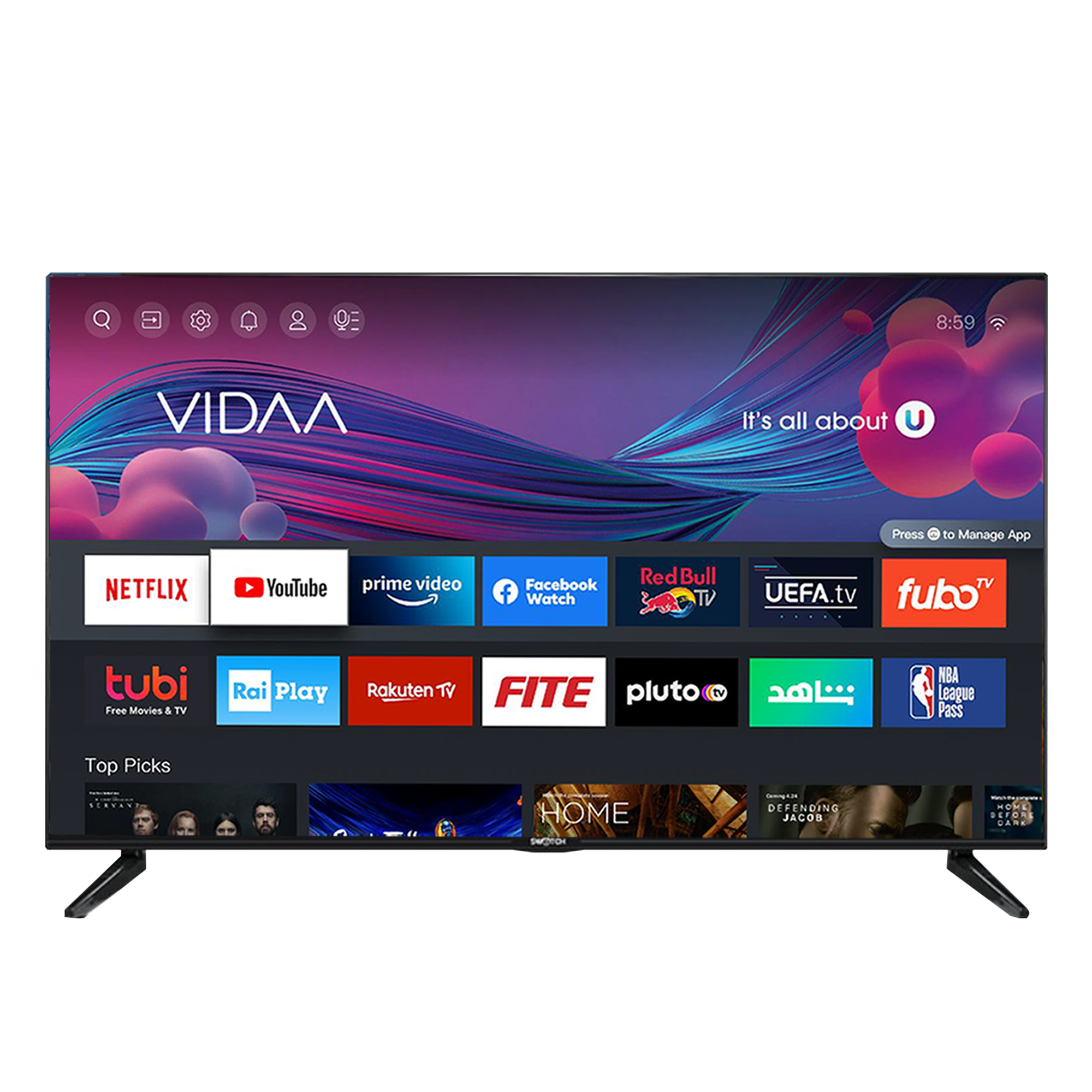 Switch TV - 50" ULTRA HD Digital Vidaa OS Smart LED TV